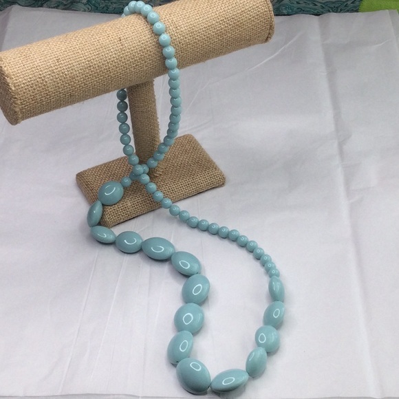 Jewelry | Simple Baby Blue Rope Style Necklace | Poshmark
